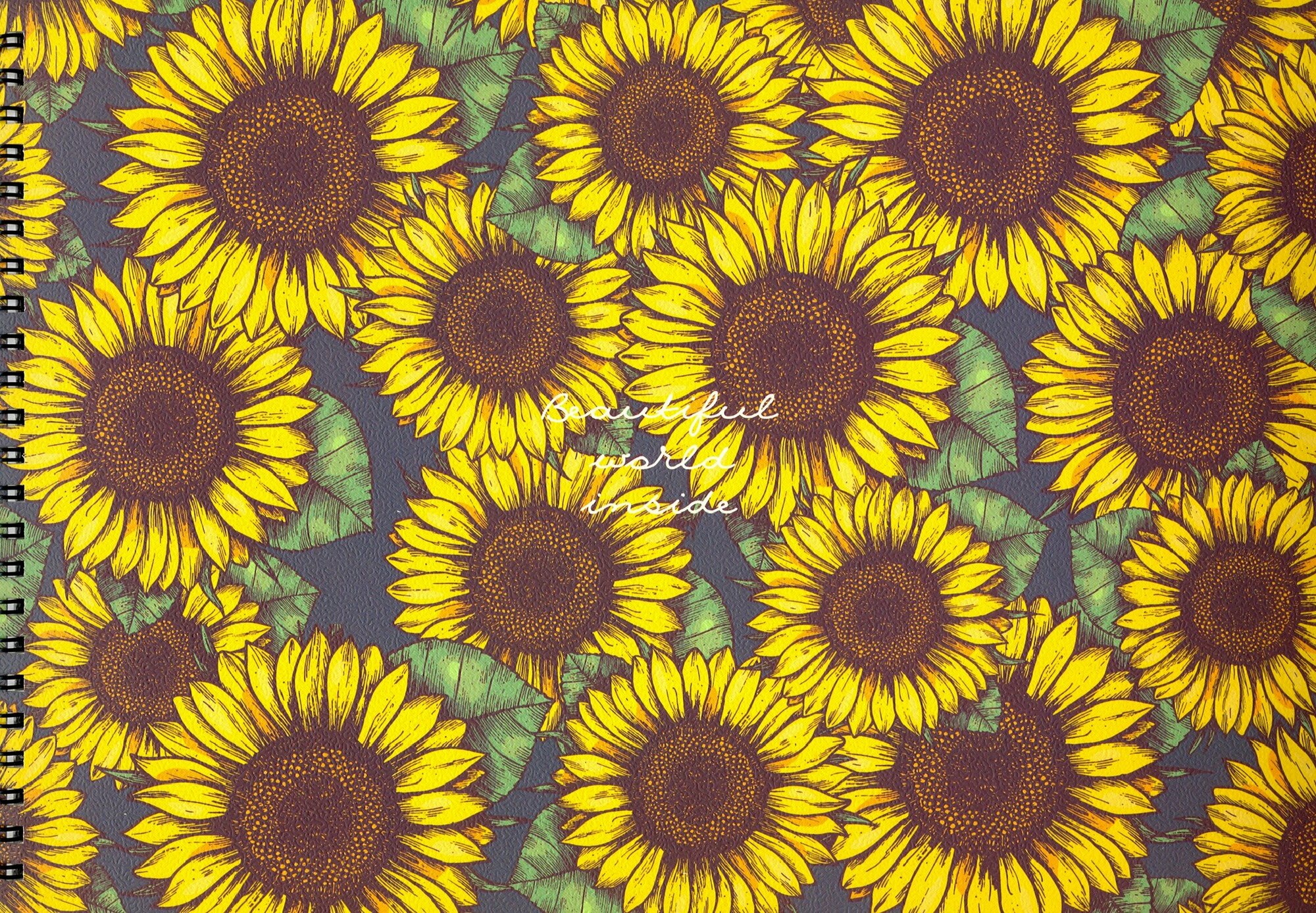 Альбом для рисования 40 листов, спираль "Beautiful" желтый (N1958)