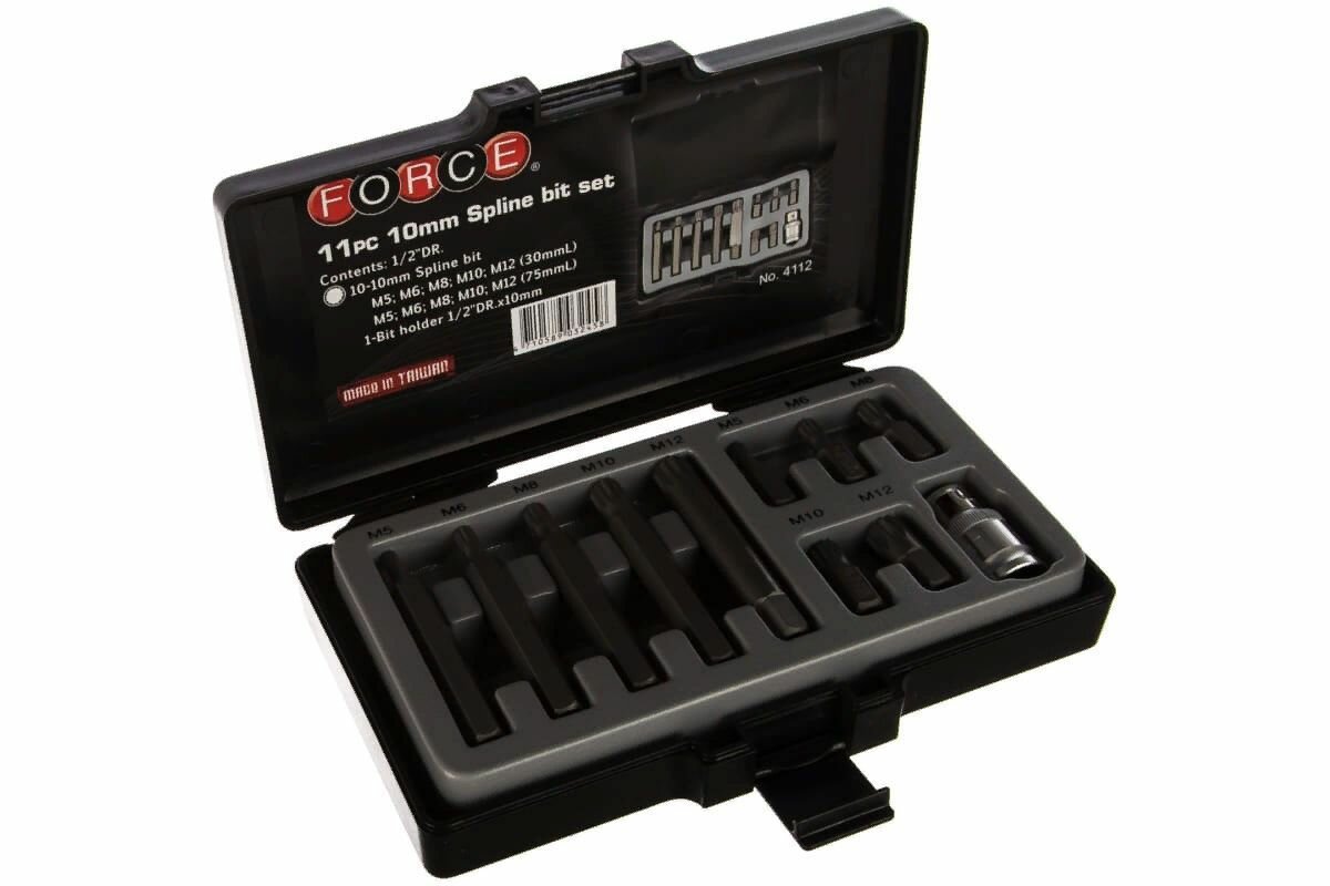 Набор бит-12-лучевая 11 предметов FORCE 4112