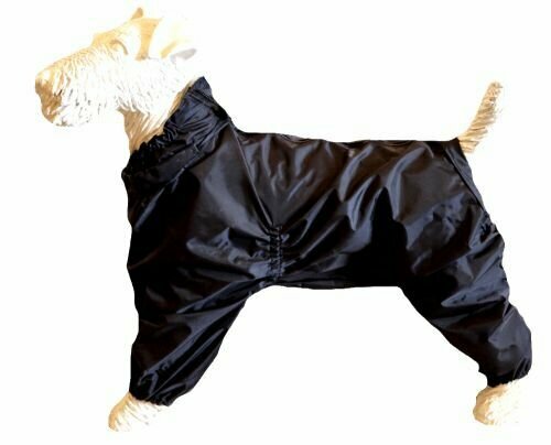 Тёплый комбинезон, с подкладкой флис, для мопса суки, цвет тёмно-синий