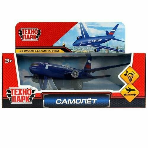 Модель металл свет-звук самолет почта 18,5 см, инерция, кор. Технопарк в кор.2*60шт
