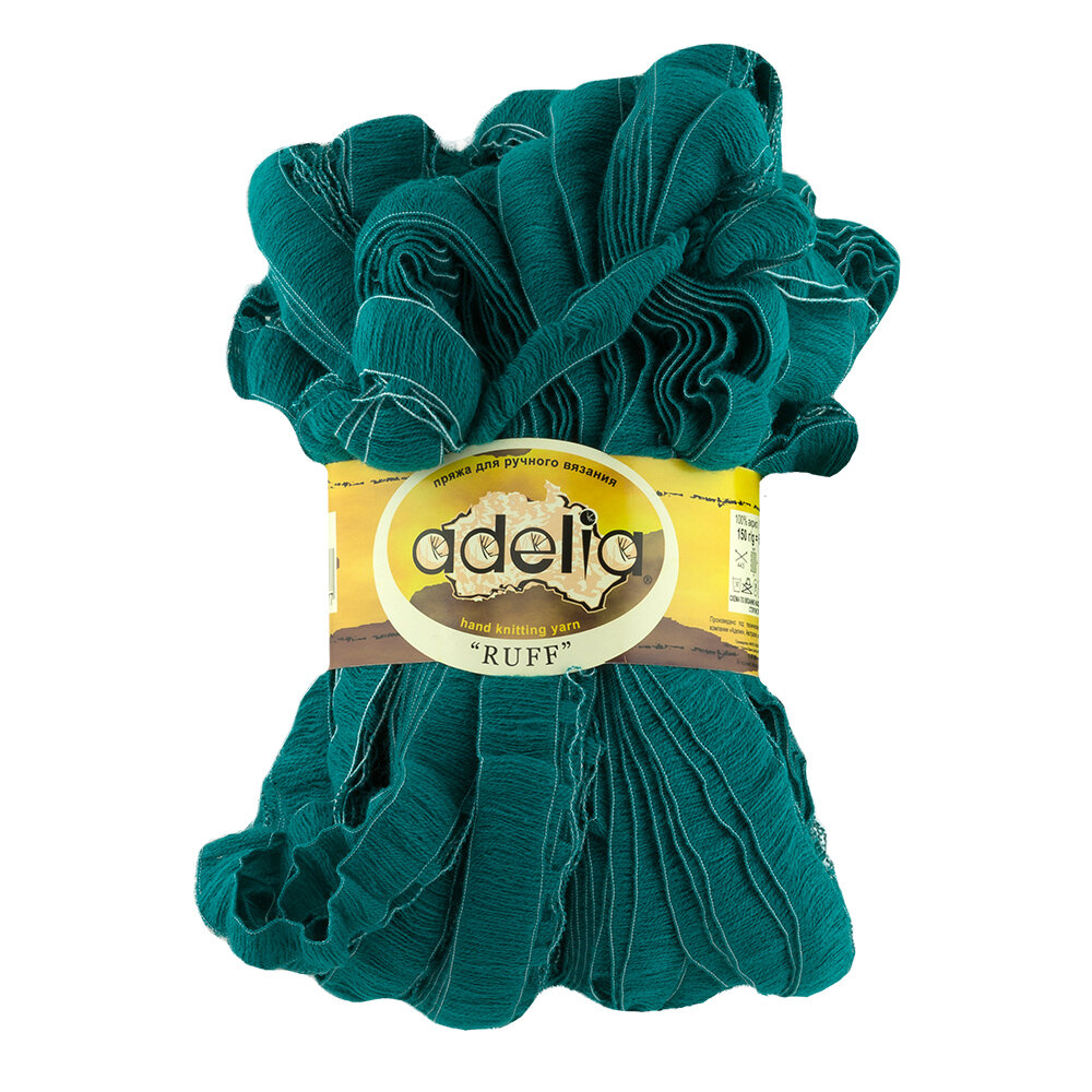 Пряжа ADELIA "RUFF" 100% акрил 150 г 60 м №21 т. бирюзовый