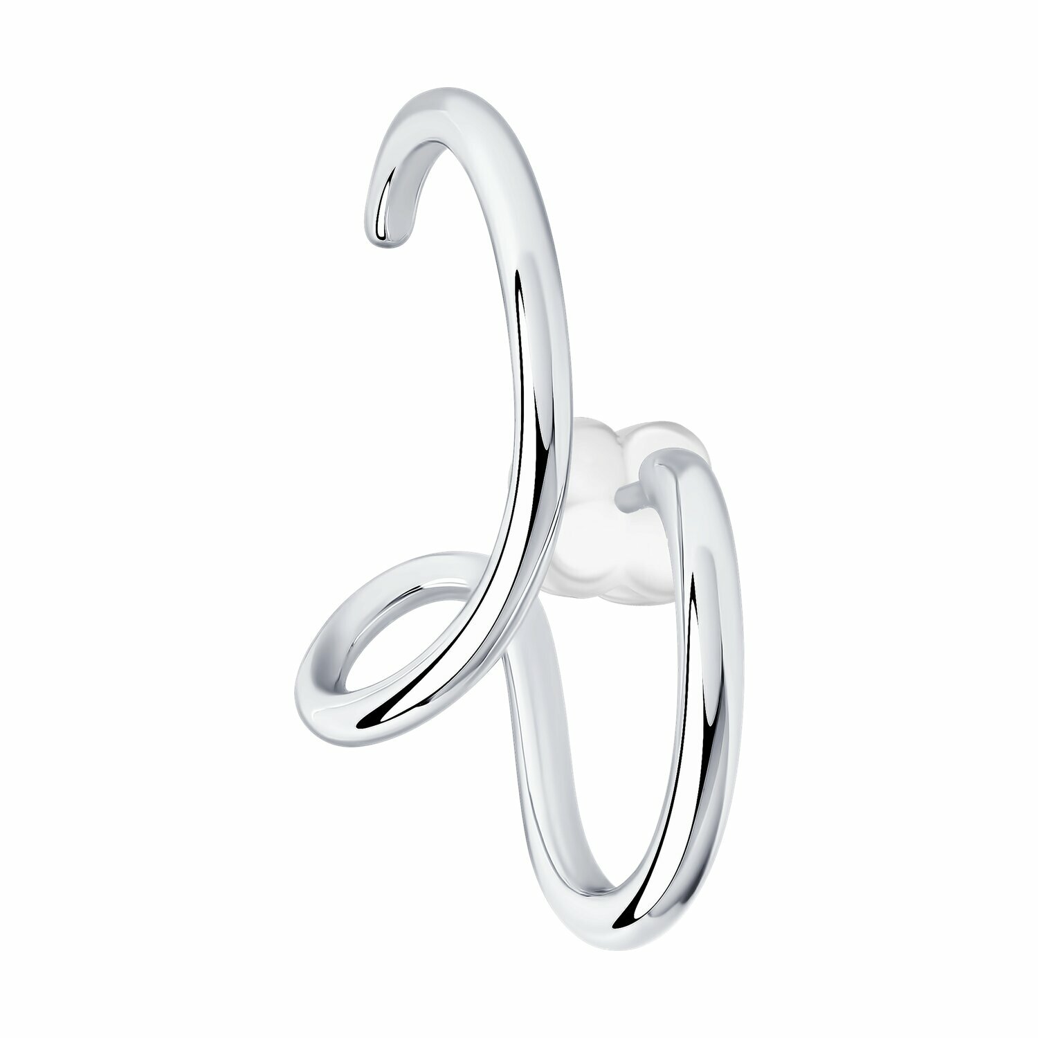 Серьги каффы, серебро, 925 проба