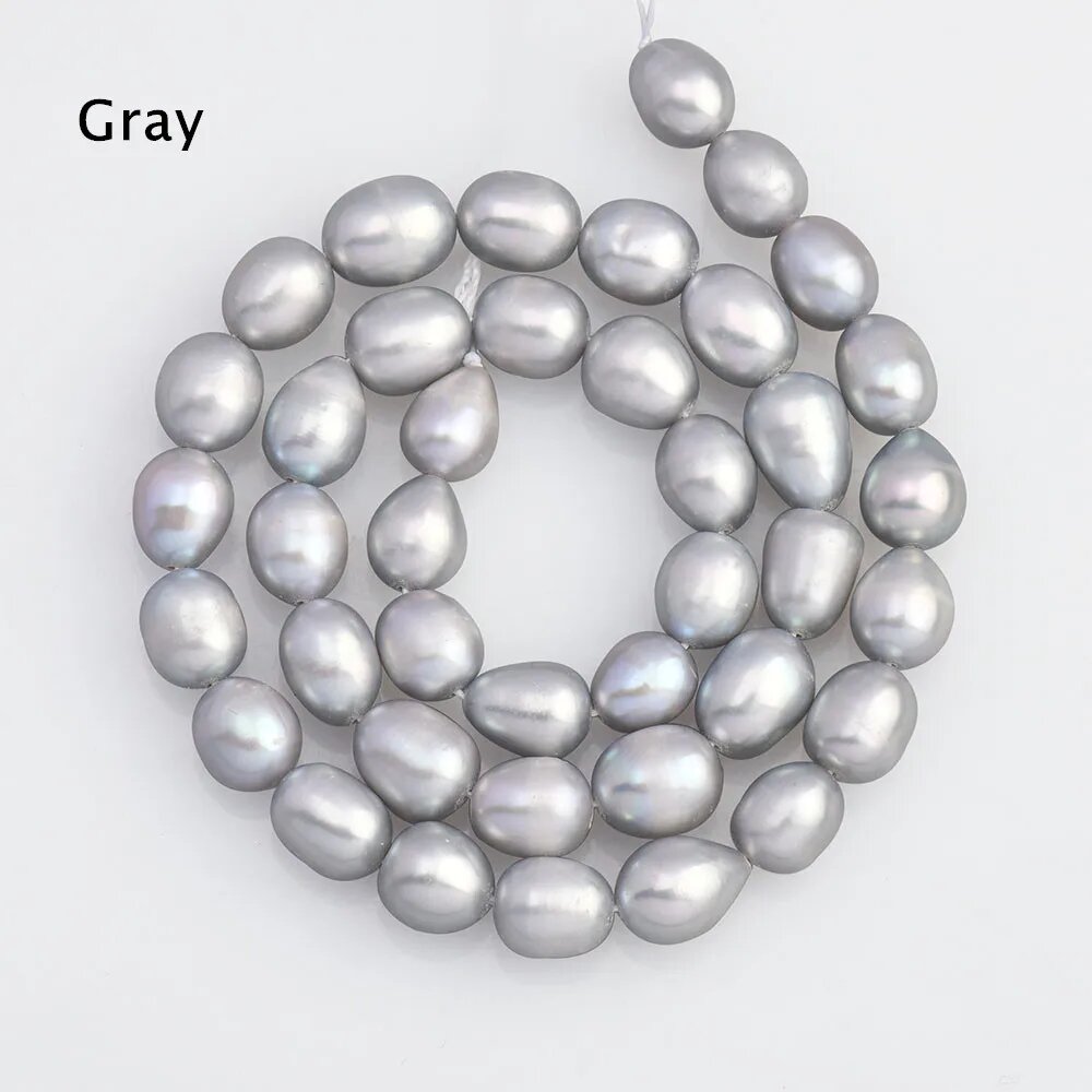 Натуральный жемчуг moonrise для рукоделия Серый, Width 8-9mm, Gray