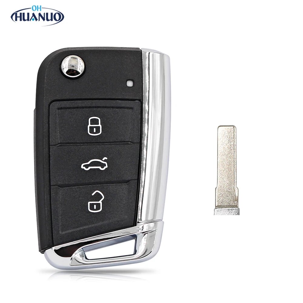 Модифицированный корпус автомобильного ключа с 3 кнопками дистанционный брелок для Golf 7 MK7 Skoda Octavia Favia быстрая для сиденья Leon Altea с HU66