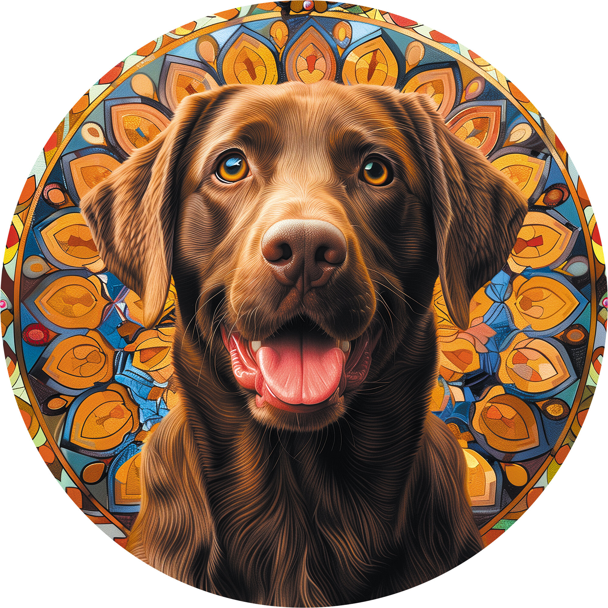 Деревянный пазл "Шоколадный лабрадор" коллекции "Мир собак" / 30х30см, 260 деталей / Подарок для взрослых и детей