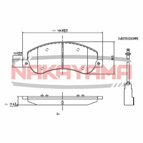 Колодки тормозные дисковые Nakayama p0874ny