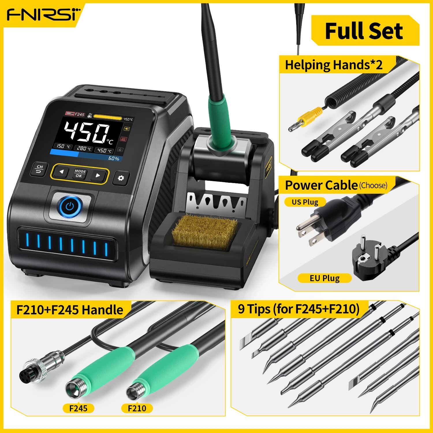 Паяльная станция FNIRSI Full Set EU(110V-240V)