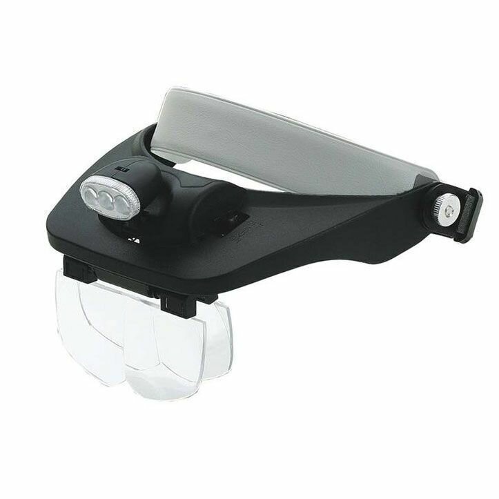 Лупа налобная с подсветкой Veber 81001-3Led, 1,2x-3,5x (010)