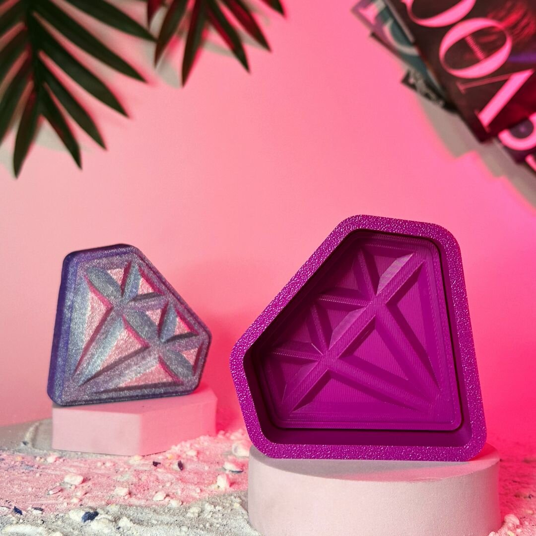 3D форма для бомбочек Граненый алмаз 9 см