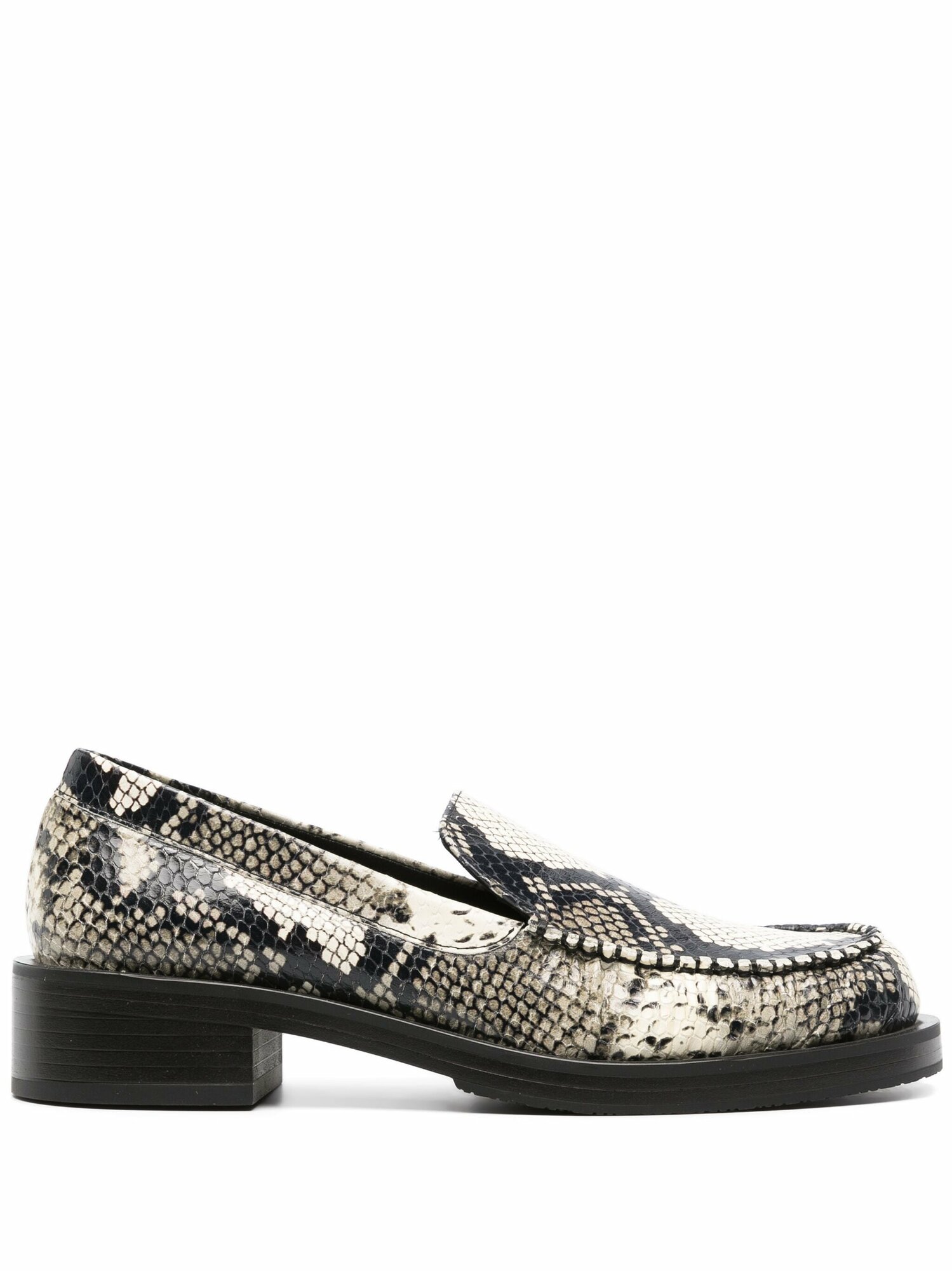 Лоферы Snakeskin-effect leather loafers