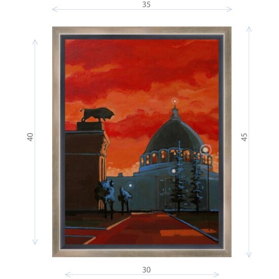 Картина Декор Депо Константина Малютина ВДНХ. Час быка Матовый холст в раме 45х35 см