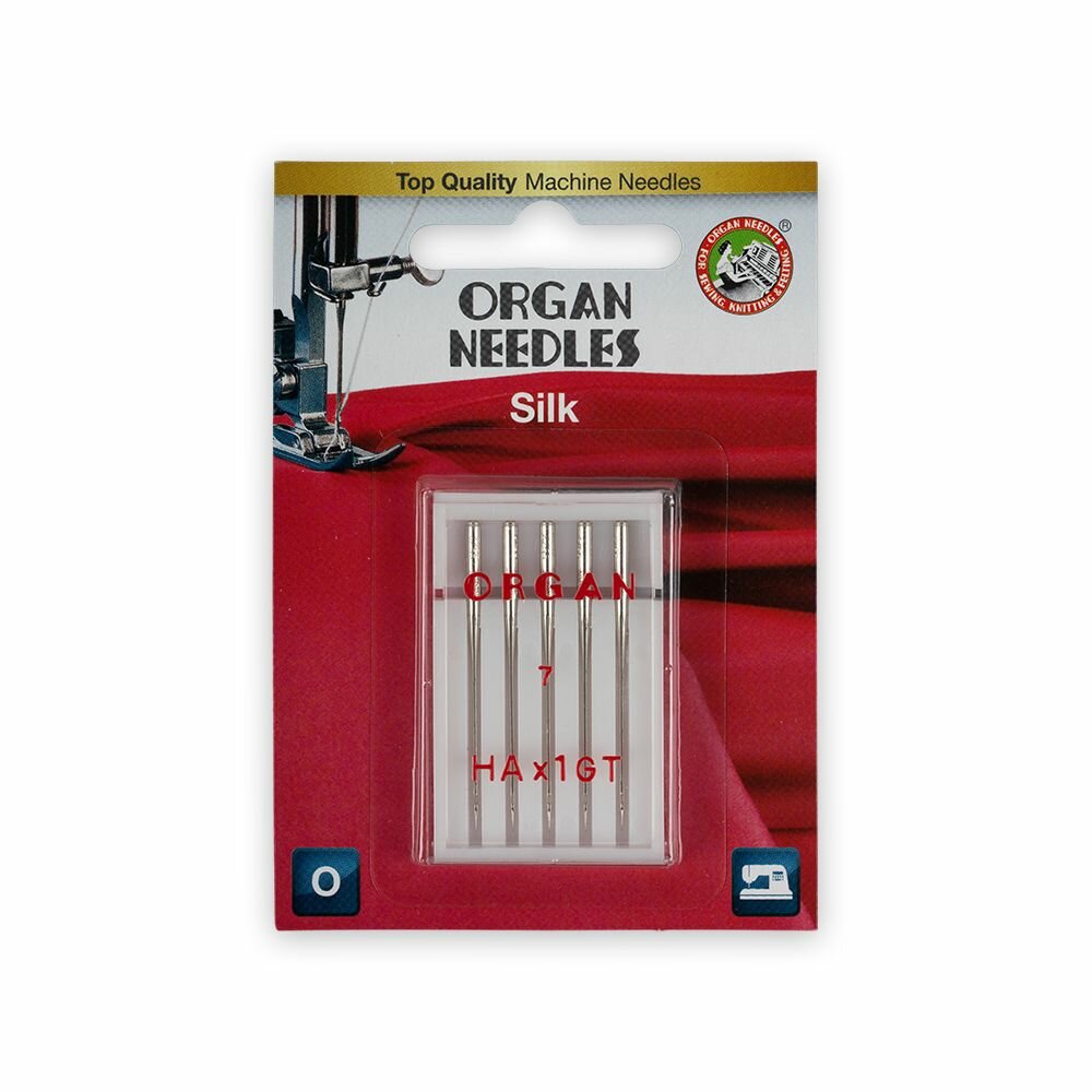 Иглы для швейных машин "ORGAN" для шелка 5 шт 5138055BL №55