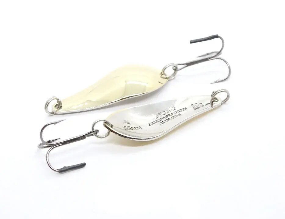 Блесна Колебалка питер Атом-2 55 мм 10 гр (латунь, покрытие никель)