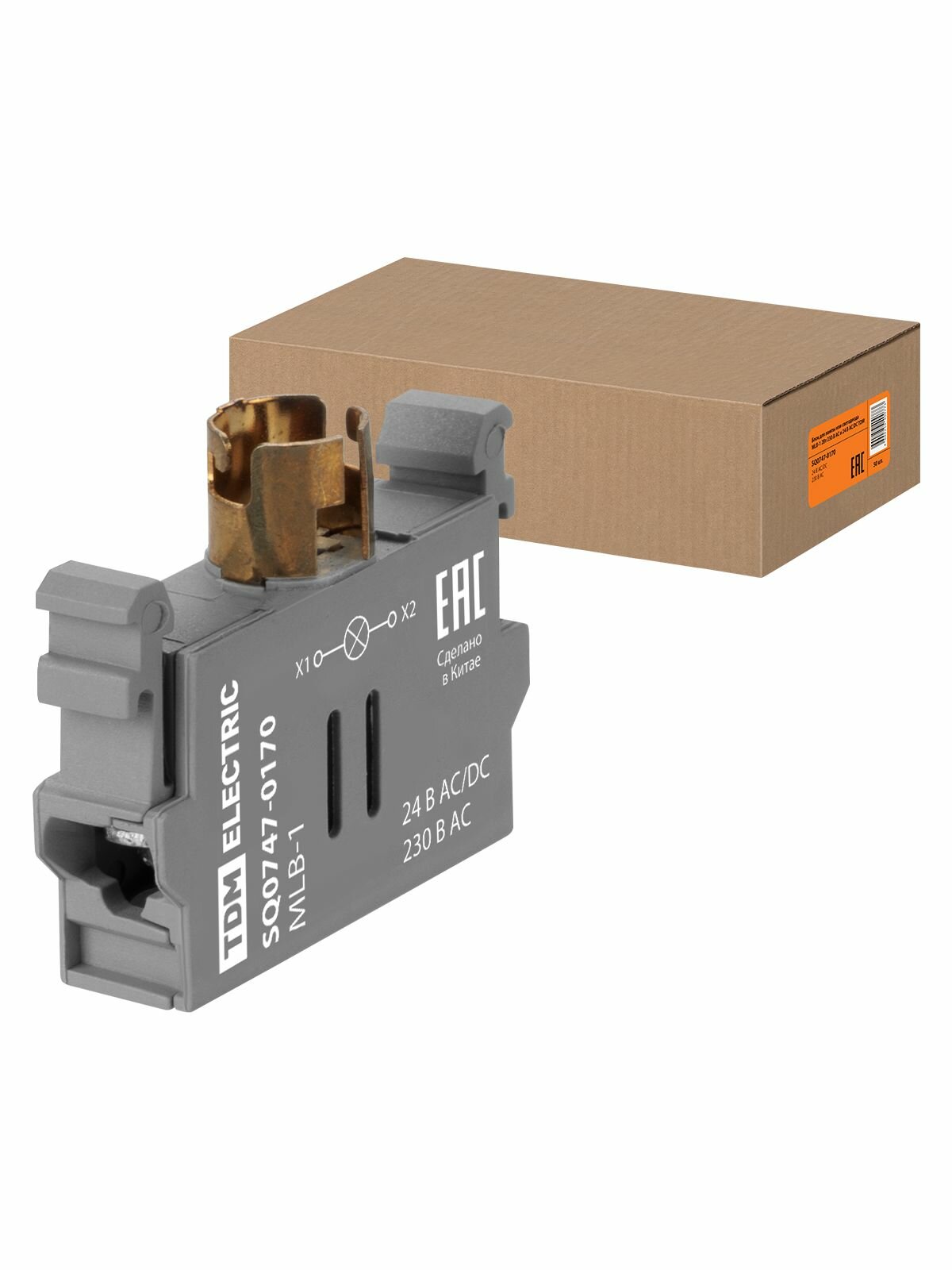 Блок для лампы или светодиода MLB-1 2 Вт 230 В АС и DC (упак. 50 шт.) TDM