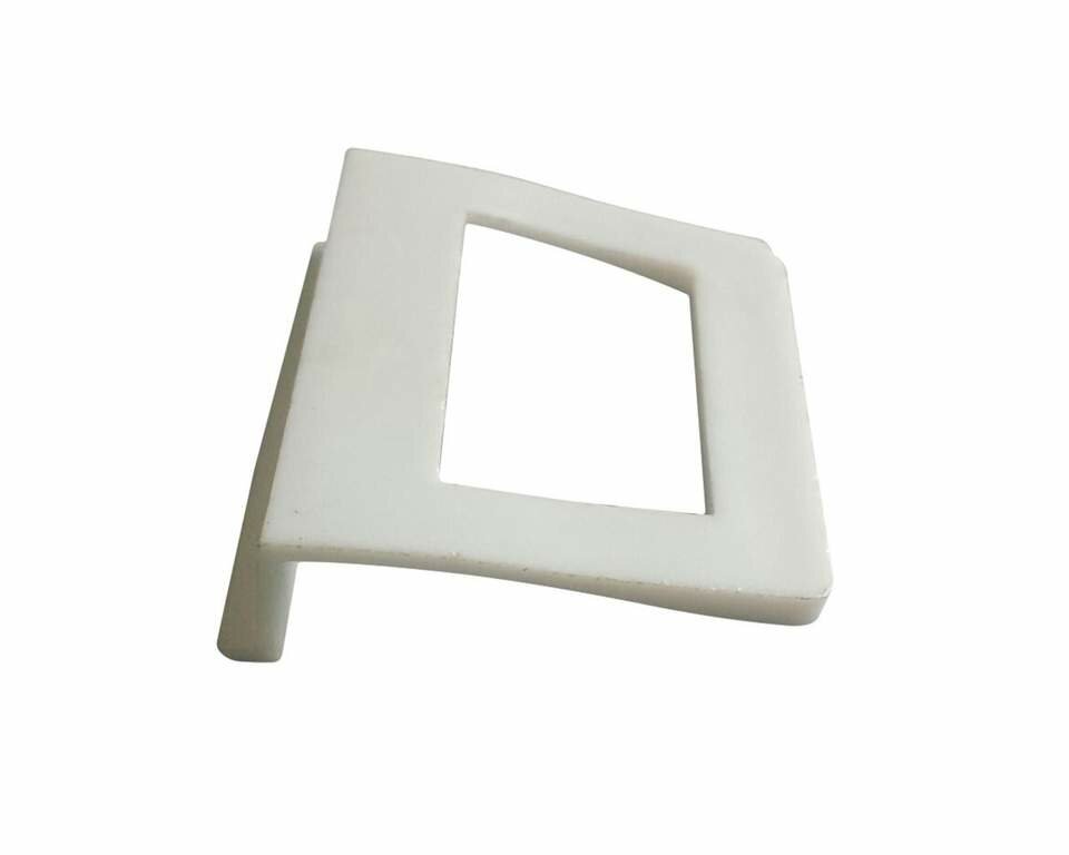 Ручка ПВХ Bauset для МС белая большая (прямоугольная), 50 шт