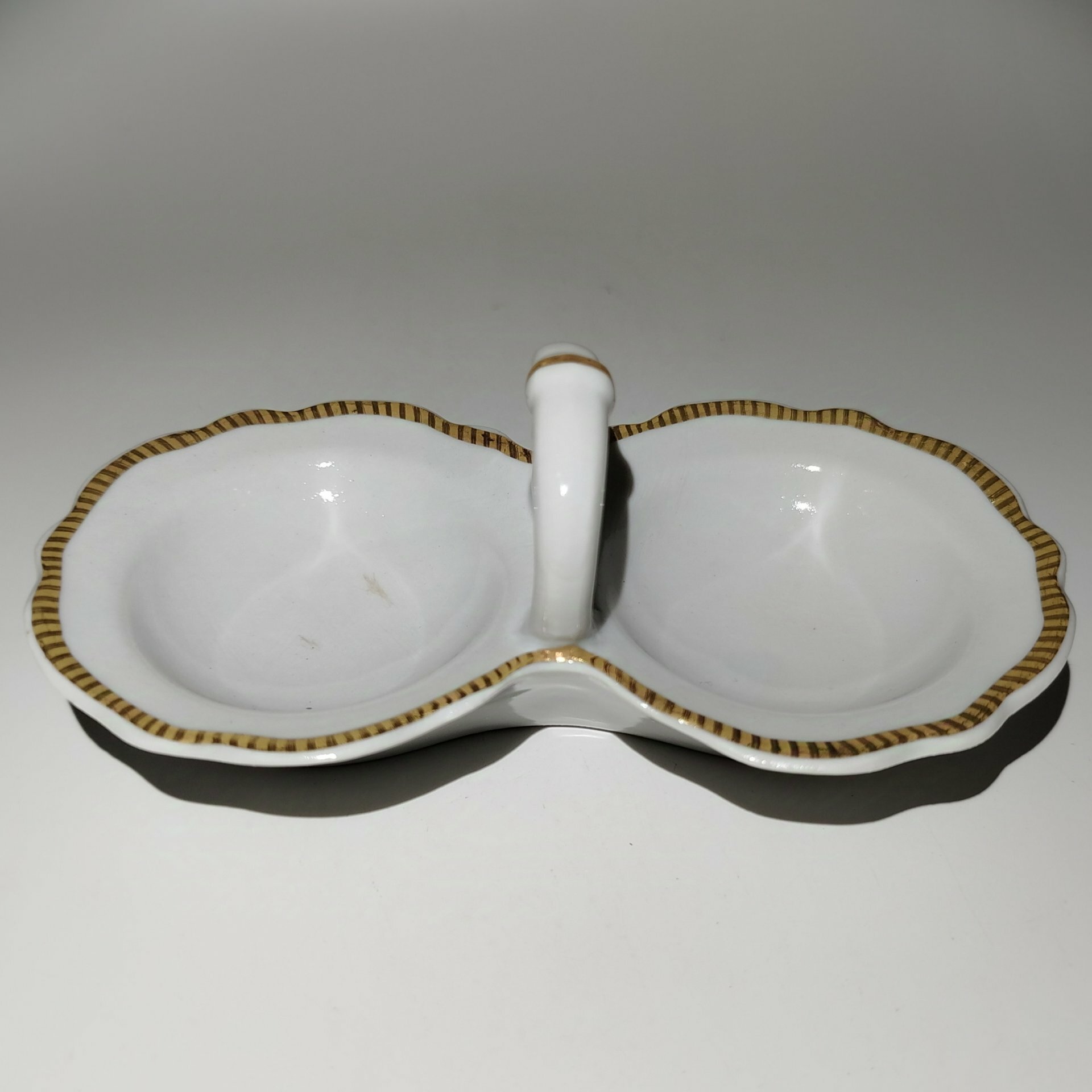 Солонка из Кремлевского сервиза, фарфор, золочение