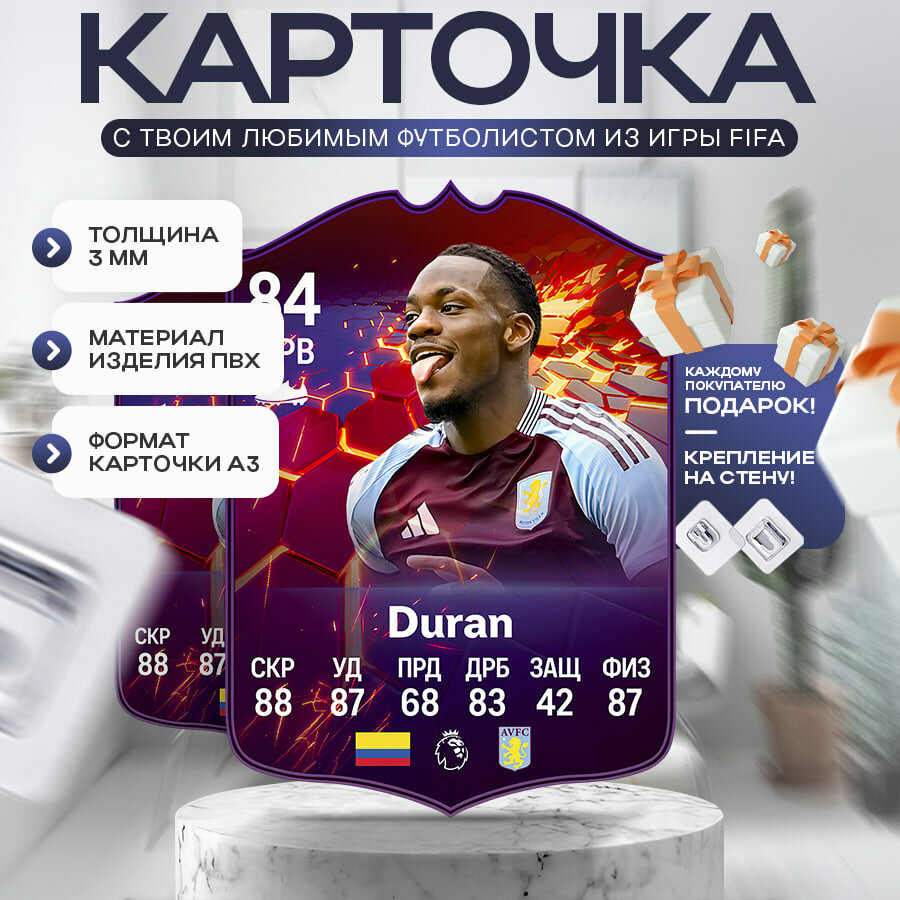Карточка фифа с футболистом Duran 84 A3