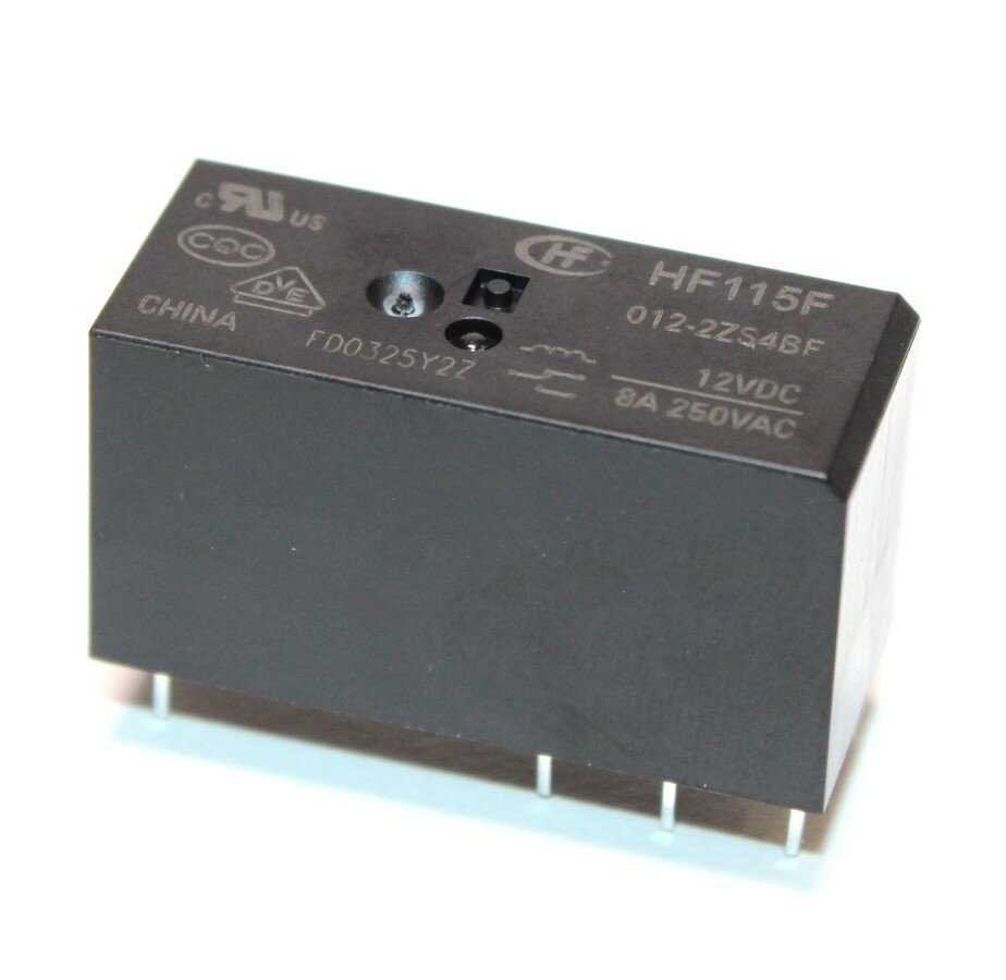 RELAY HF115F/012-2ZS4BF, Реле, HONGFA, 12 В 8 А
