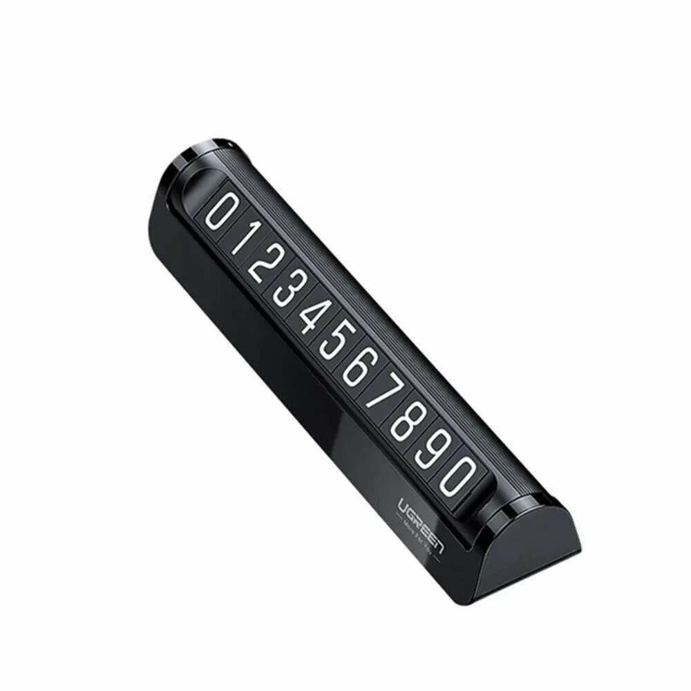Автовизитка (табличка с номером телефона в машину) UGREEN LP178 (60326) Car Temporary Parking Card для 2х номеров. Цвет: черный.