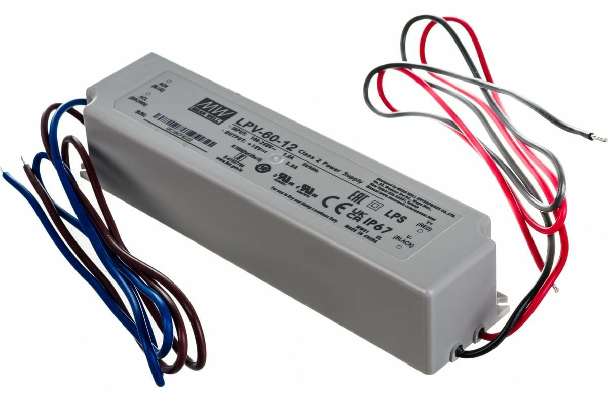 Блок питания Mean Well LPV-60-12. IP67