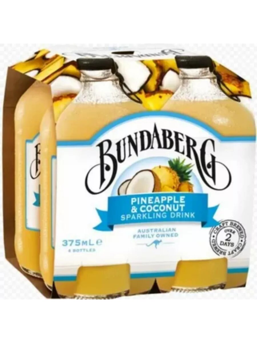 Лимонад Bundaberg "Ананас и Кокос" (375 мл х 4 шт)
