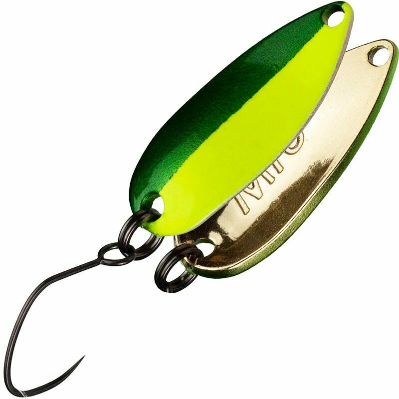 Блесна из латуни на форель, покрыта золотом и серебром RB Miu Blade 1,5гр - 501