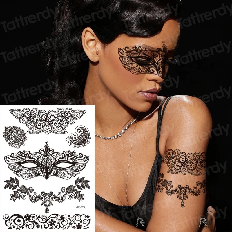 Временная татуировка Tattrendy YHB29 черная