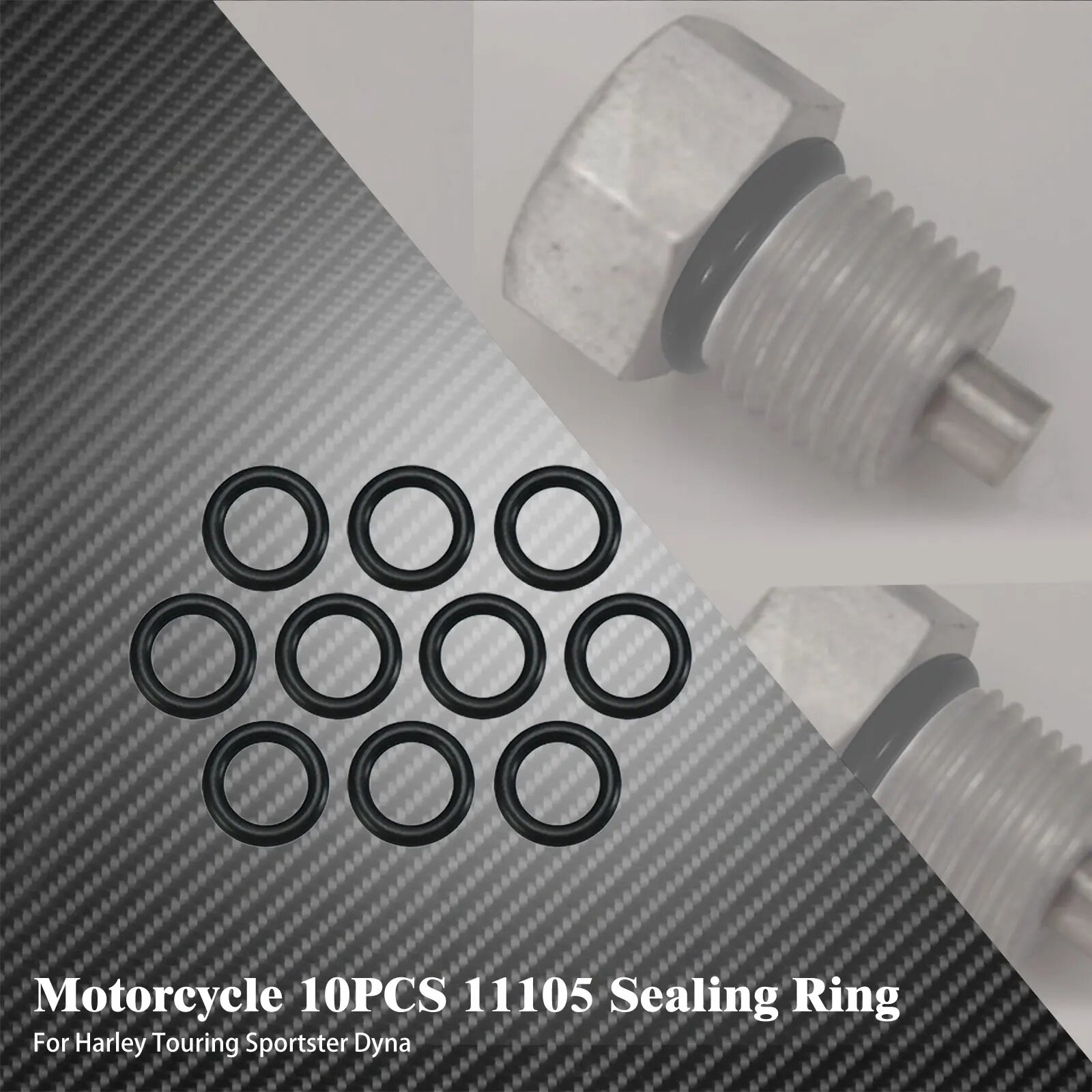 Уплотнительные кольца для мотоцикла, 10 шт, штепсельная Вилка для отвода масла для двигателя, двойная камера, 11105 уплотнительное кольцо для Harley Touring Softail Sportster 883