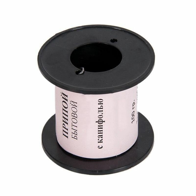 Припой 3мм с канифолью 100гр ПОС-61