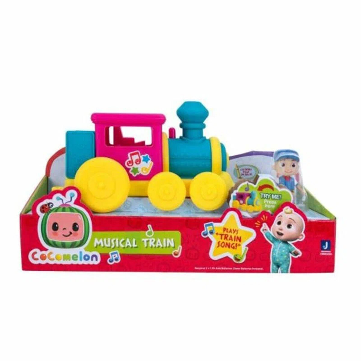 Jazwares Cocomelon Musical Train /Коллекция музыкальных транспортных средств, набор детских игрушек