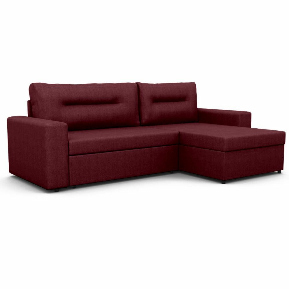 Угловой диван Скандинавия Правый фокус- мебельная фабрика 228х148х86 см бордовый