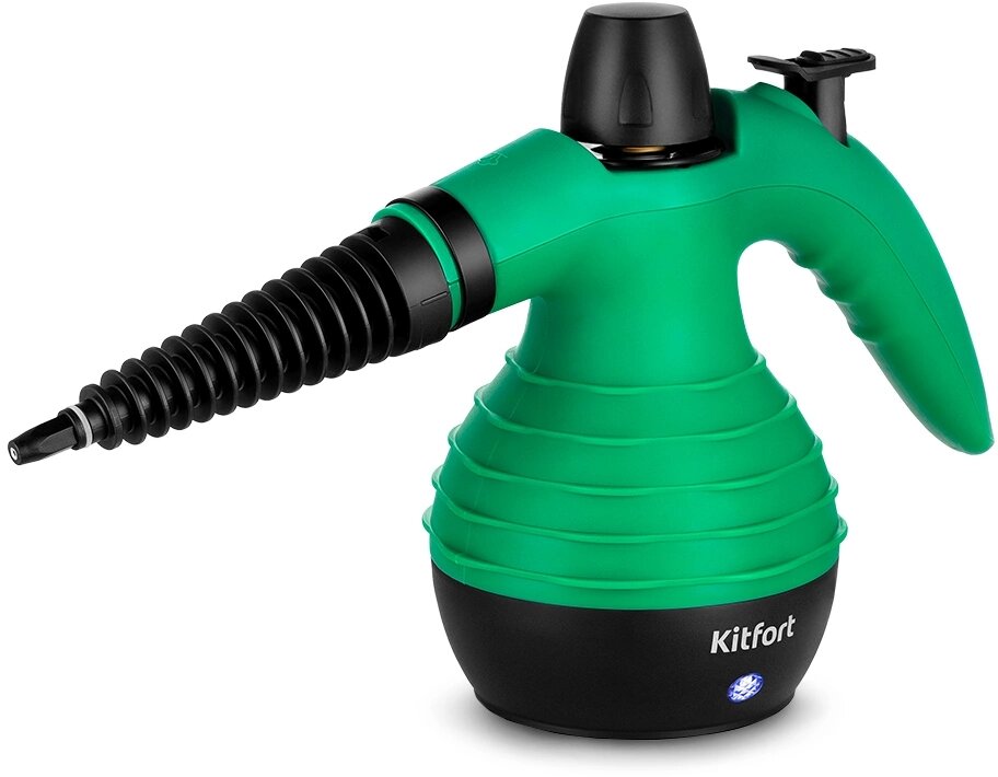Пароочиститель KitFort КТ-9193-2 черный/зеленый 1050 Вт ручной