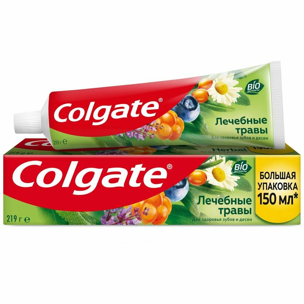 Зубная паста Colgate Лечебные травы, 150 мл, в коробке