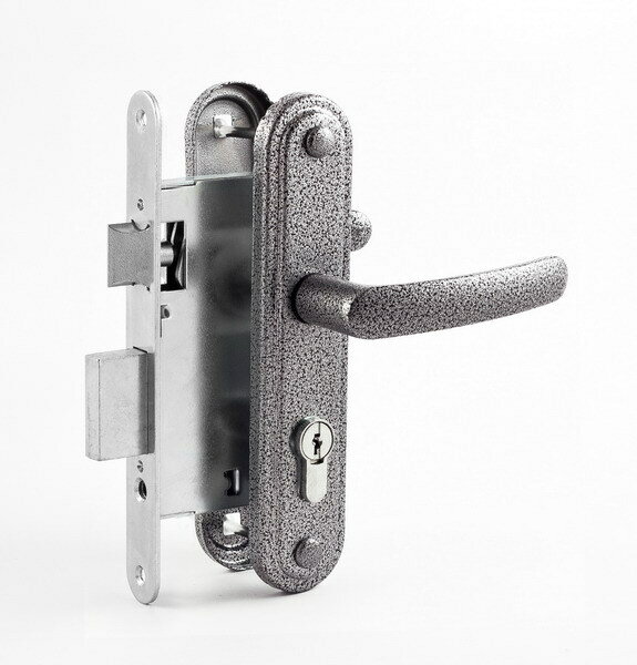 Замок врезной Омега цилиндровый, ЗВ.7.02, (серебро)