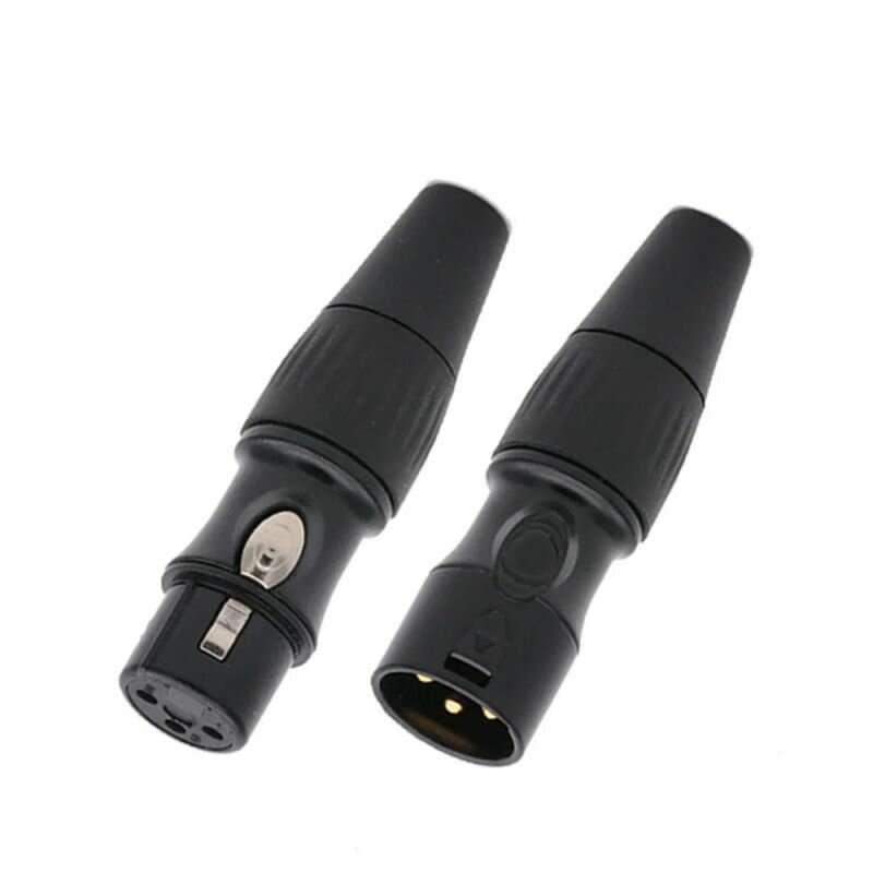 2 шт. 3-контактный разъем XLR под пайку, штекер + гнездо, кабельный разъем для микрофона, аудиоразъем