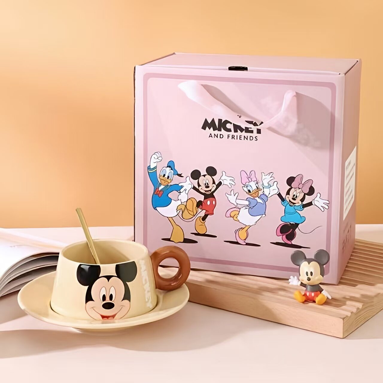 Набор посуды Disney Mickey & Friends, керамика/пластик, бежевый