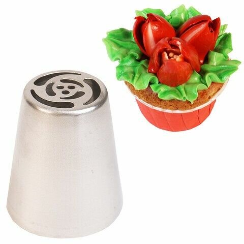 Насадка кондитерская "Цветок. Тюльпан", низ - 36мм, верх - 26мм, высота - 39мм