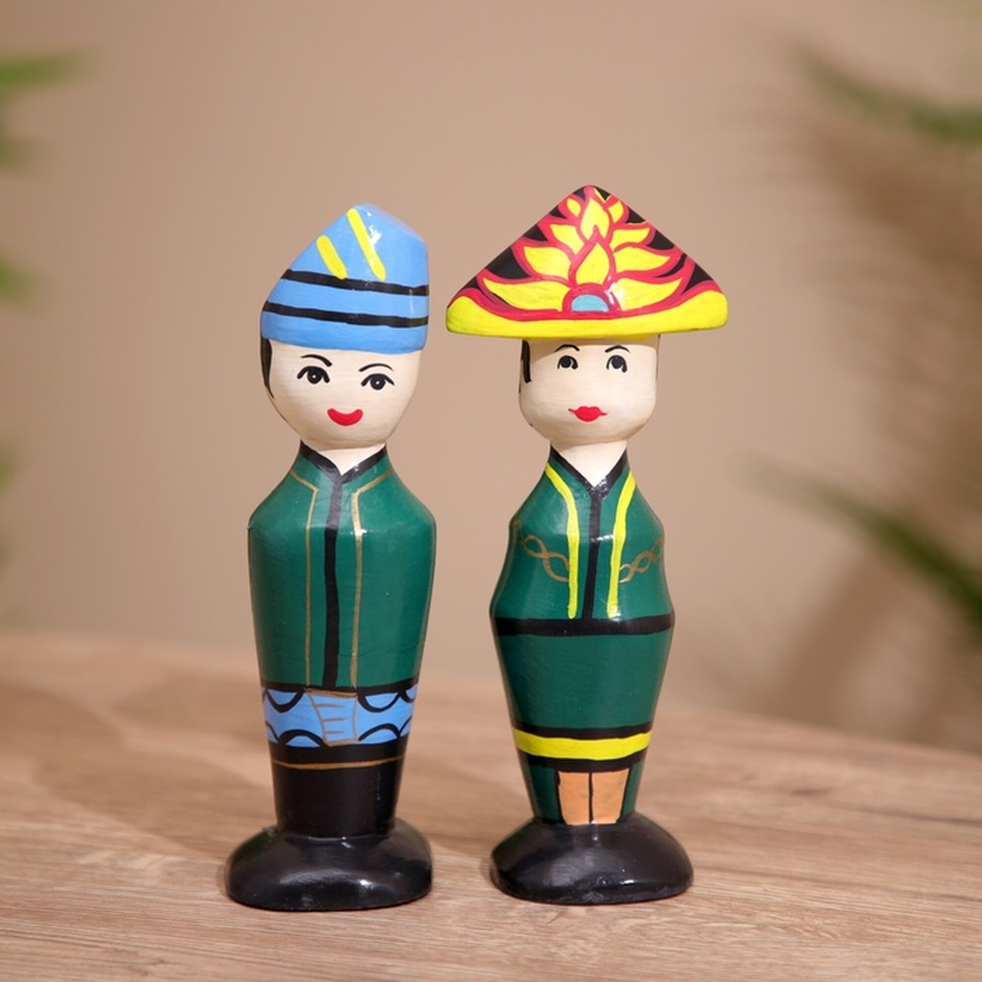 Статуэтка Сима-ленд "Парочка", дерево, ручная работа, 17см, 2шт