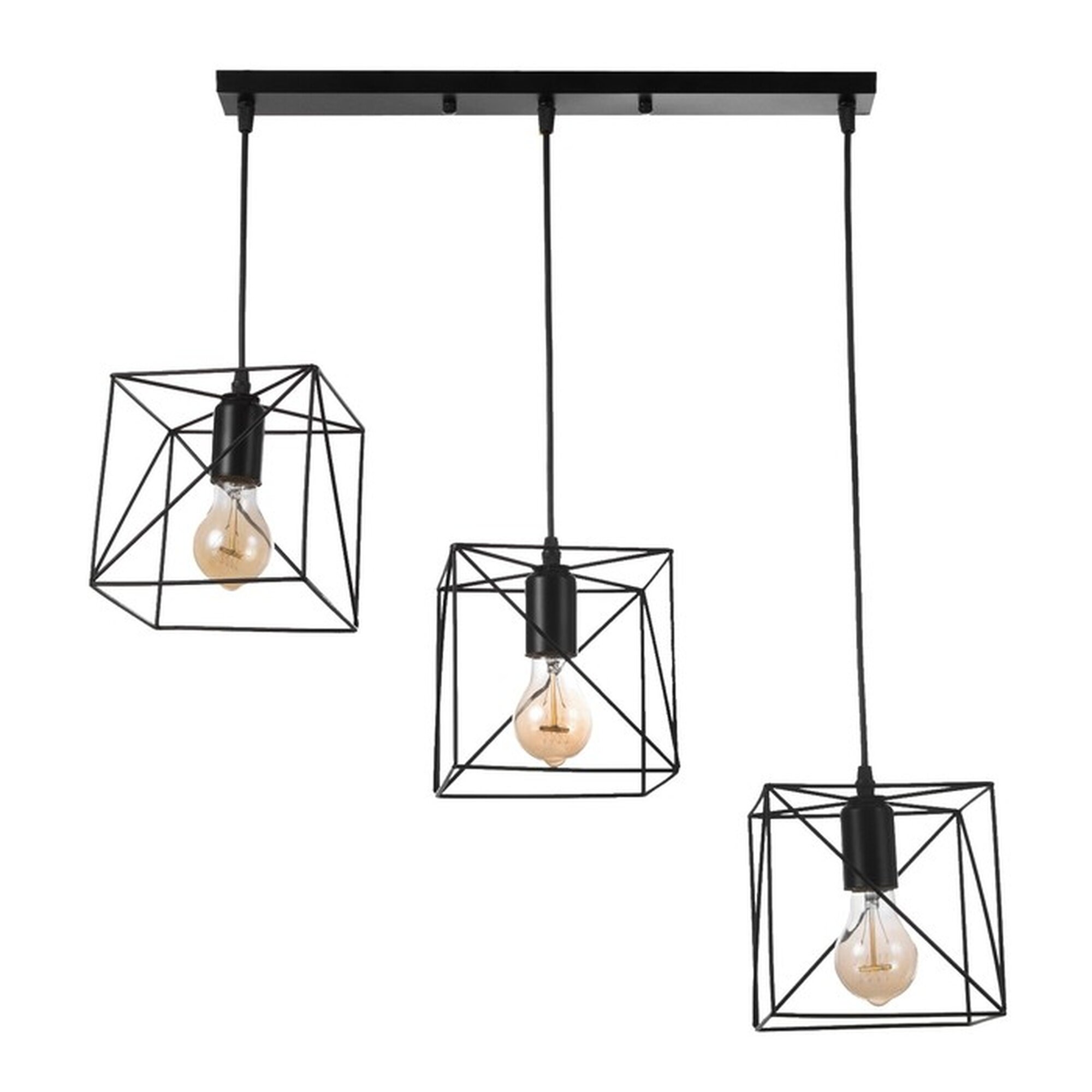 Светильник "Квадрат" 3хЕ27 40Вт 50х15х15-104 см