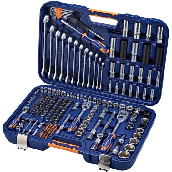Набор инструмента Lige 1/2"&1/4"&3/8" 6-гранный 218пр, в кейсе LG-S1218
