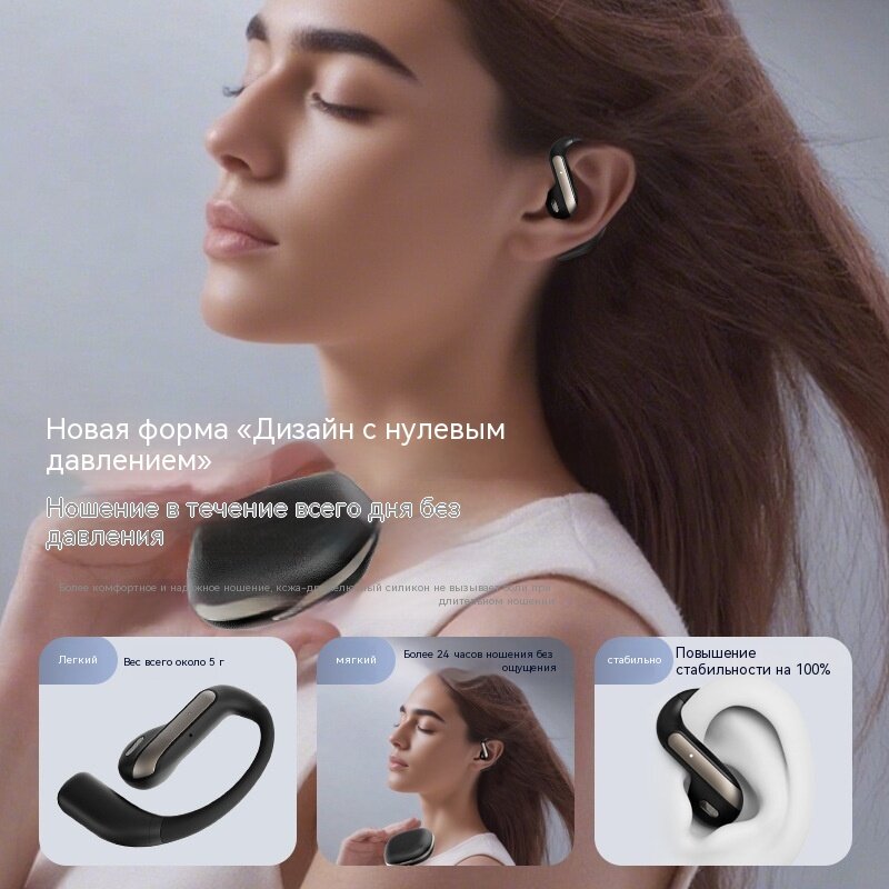 Спортивная гарнитура AI smart Bluetooth semi-in-ear с открытым подвесным ухом YJ-55