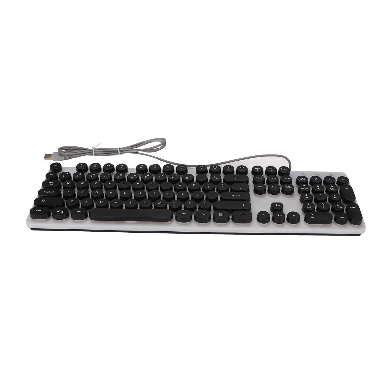 Механическая игровая клавиатура RBG Backlit USB 104 клавиш проводной ретро -панк -компьютер клавиатура для ноутбука Black