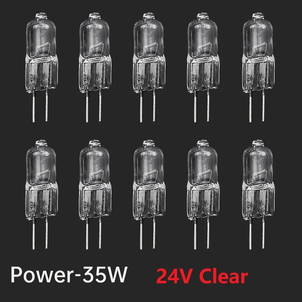 Галогенные лампы G4 12/24/220В 10/20/35/50Вт теплые белые 35W 24V Clear