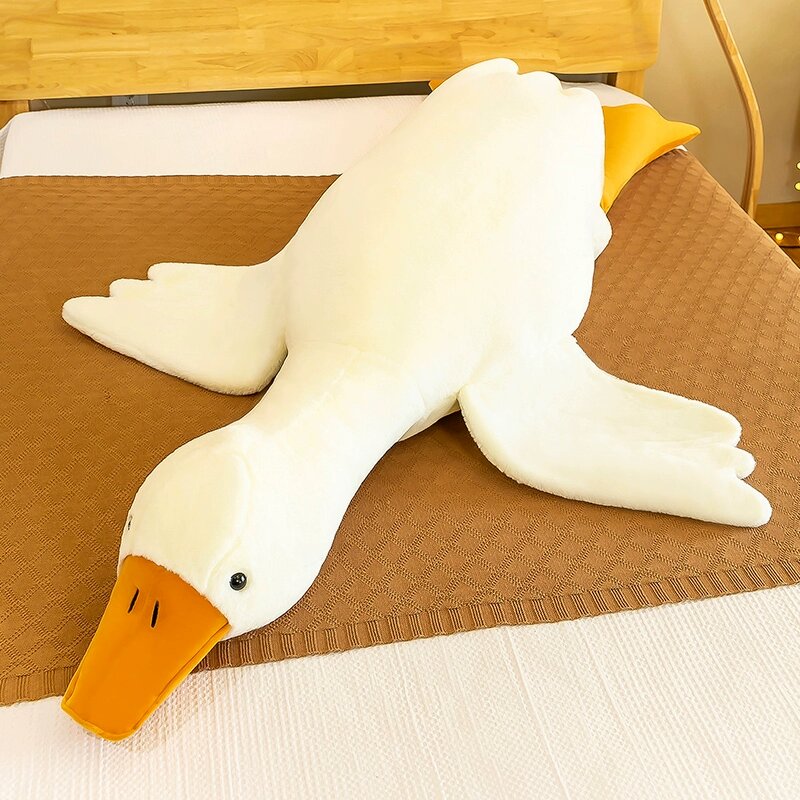 Большая плюшевая игрушка-подушка в виде гуся, кукла для сна и объятий, подарок для девочки, популярная на интернете,