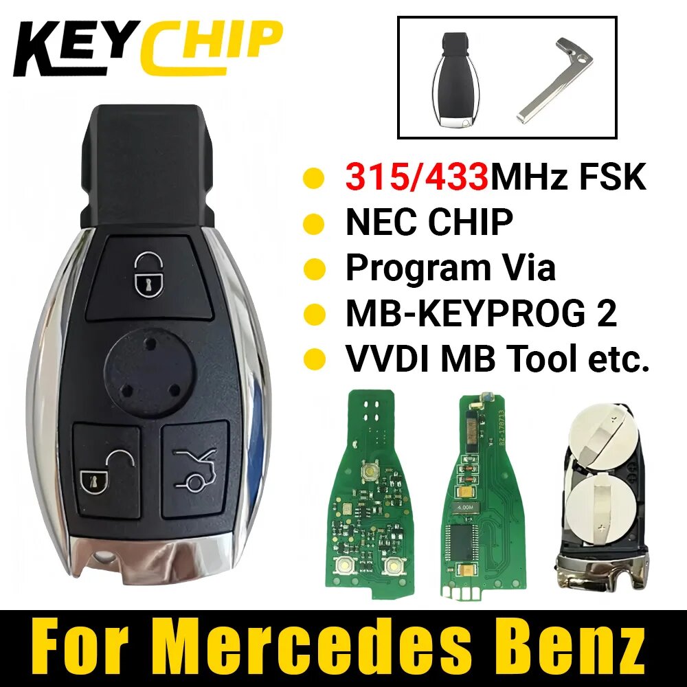 Автомобильный брелок Mercedes Benz, 315 Mhz