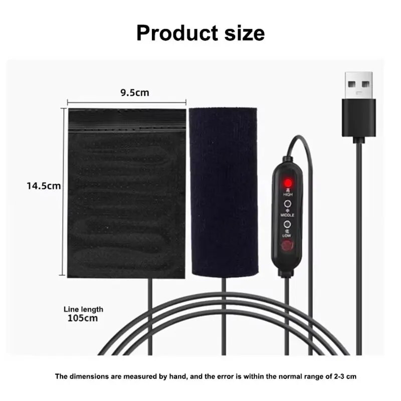 USB-зарядка, электрический обогреватель руля мотоцикла, комплект для грелки, мотоциклетные ручки с подогревом, 5 В, USB, 3 шестерни, подогреватель