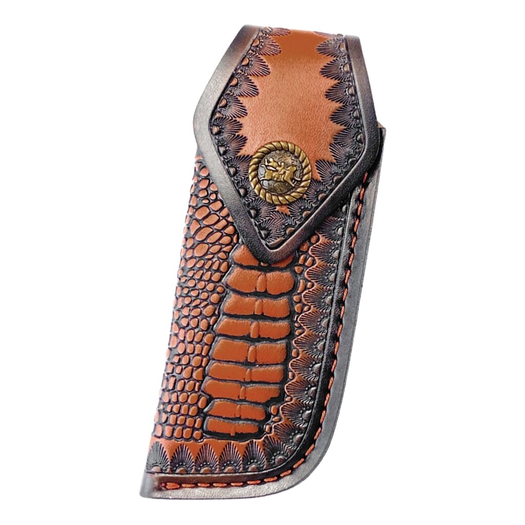 Премиальные Кожаные Ножны Для Складывания Режущего Ремня Дизайн Петли Для Ремня Защитный Чехол Для Резака Для Охоты На открытом Воздухе Кемпинга