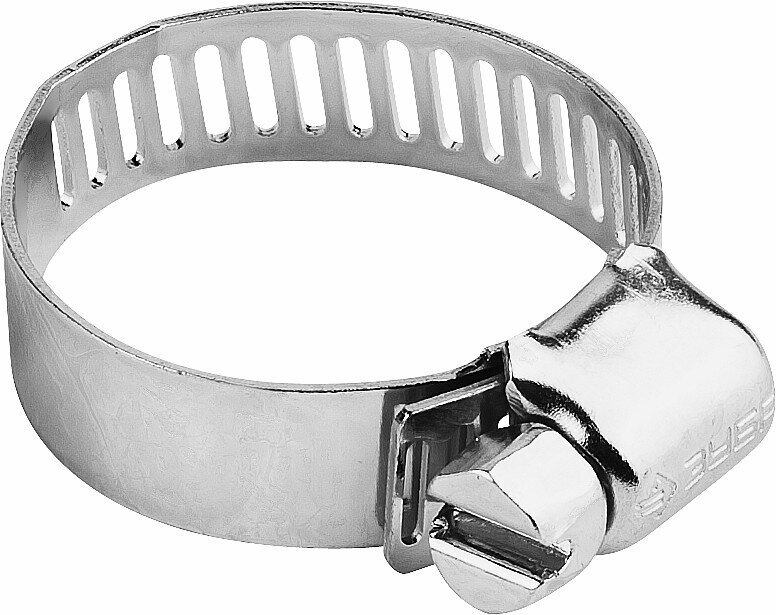 Хомуты стальные ЗУБР Х-8П, 10-16 мм, просечная лента 8 мм, цинк, 10 шт