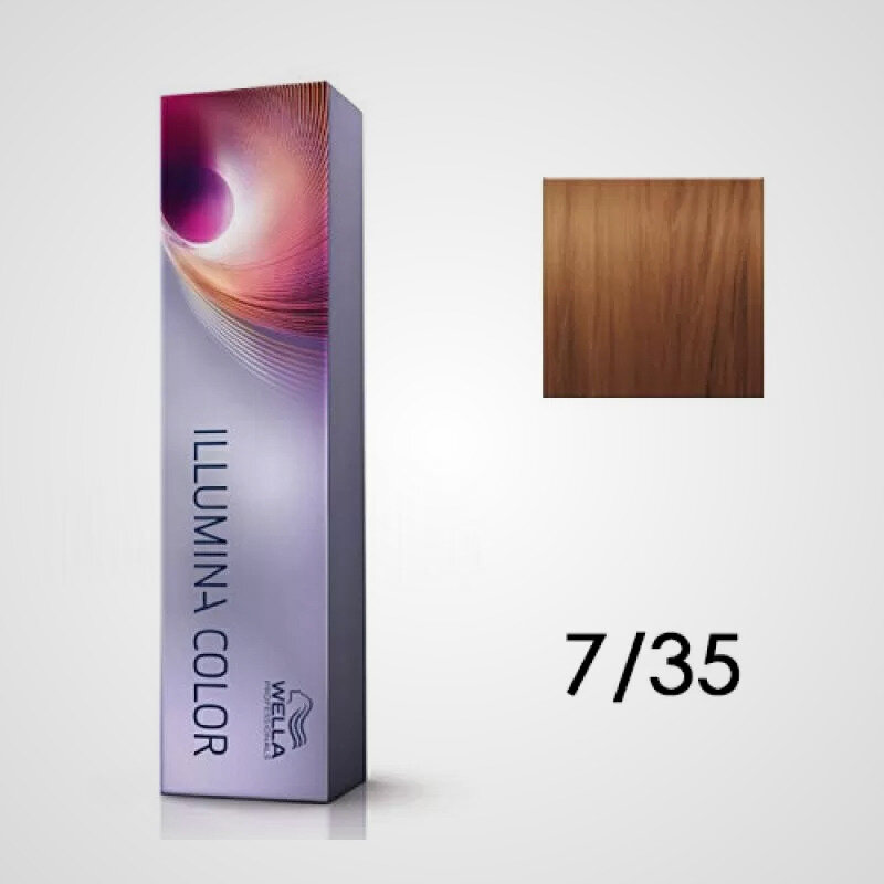 7/35 Стойкая крем краска Illumina 60мл WELLA Illumina color 7/35 Краска 60мл