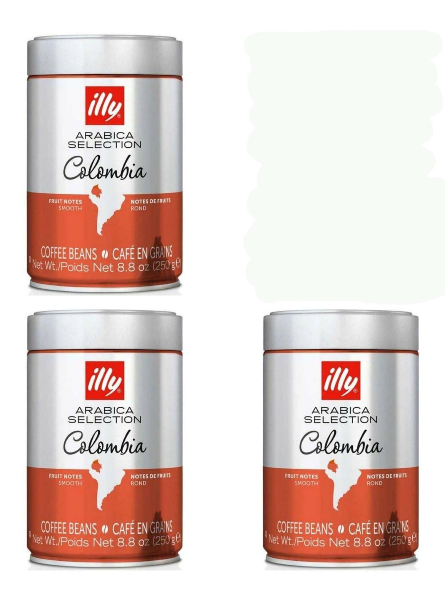 Кофе в зернах ILLY Colombia Arabica Selection (Италия) 250 гр. х 3 шт.